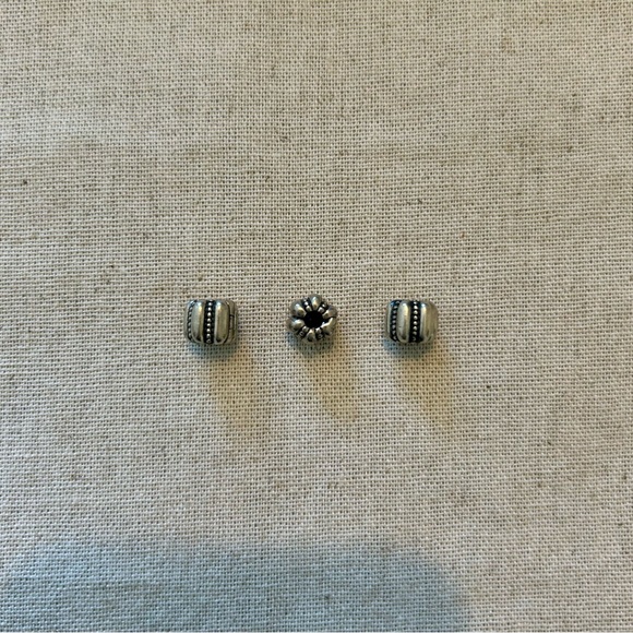 Pandora | Jewelry | Pandora Sterling Silver Spacer Bead Trio | Poshmark